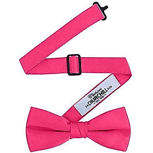 Men's Classic Pre-Tied Formal Tuxedo Bow Tie - S.H Churchill (Hot Pink)