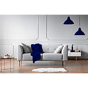 24 Pack Wholesale Soft Cozy Fleece Blankets - 50" x 60" Comfy Throw Blankets (Navy Blue)