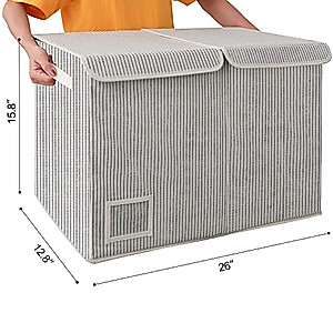 GRANNY SAYS Bundle of 1-Pack Extra Large Rectangle Storage Bins & 3-Pack Rectangle Storage Bins for Closet