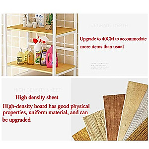 Hokcus Multi-Functional Shelf Washer Storage Frames for Over Toilet,Bathroom Shelf Over Washinghine Storage with Adjustable Foot Pad Storage Shelf for Shampoo Toiletries/Yellow Fra