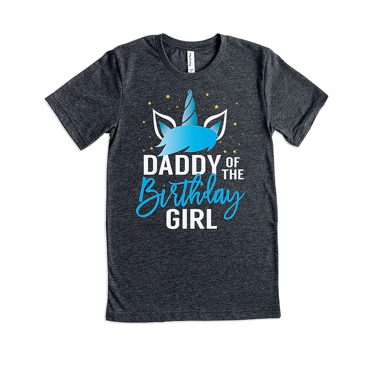 Teeny Fox Daddy of Birthday Girl Unicorn T-Shirt Family Sister Dad Mother Brother Shirts Sibling Matching Outfits