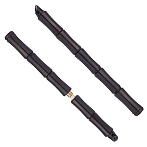 304 Stainless Steel Ice Pick Puer Puerh Tea Knife Tea Cake Pick Tool with Safety Cover Solid Bamboo Handle for Breaking Ice Kitchen Tool, Bartender, Picnics, Camping (Black)