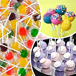 WXJ13 601 Pieces Lollipop Cake Pop Treat Bag Set including 200 Parcel Bags 200 Lollipop Sticks 200 Twist Tie, and 1 Cookie Meatball, Cake Pops Making Tools for Candies, Chocolates and Cookies