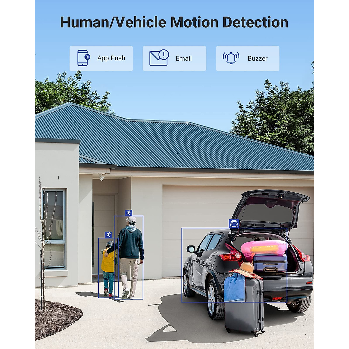 ANNKE 1080P CCTV Camera Security System with AI Human/Vehicle Detection, 5MP Lite H.265 Surveillance DVR and 8 x 1080P HD Weatherproof Camera, Easy Remote View, Smart Playback, IP66, No Hard Drive