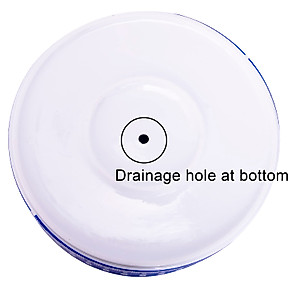 ARTKETTY Succulent Pots, 11 Inch Large Succulent Planters with Drainage Ceramic Bonsai Pot with Bamboo Stand, Shallow Planters for Indoor/Outdoor Plants Modern Floral Cactus Flower Plant Bowl