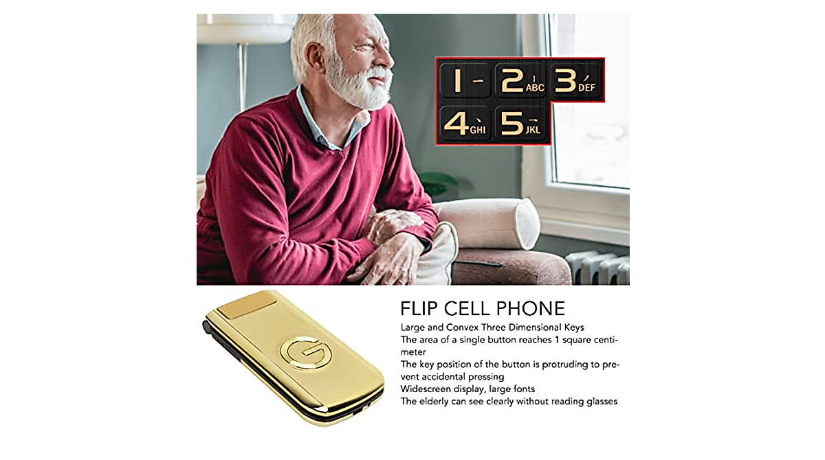 Dilwe GSM Unlocked Flip Phone for Seniors - Easy to Use