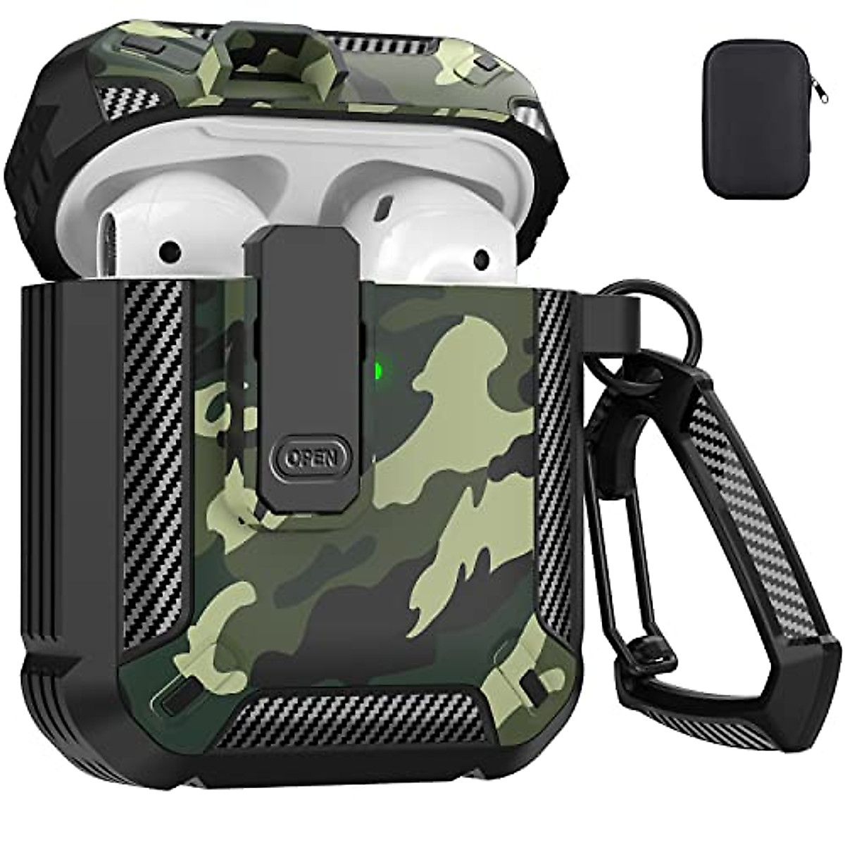 Maxjoy Protective Case Compatible with Apple AirPods 2 & AirPods 1, 2 Pack