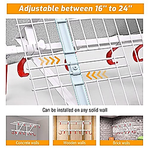 PLKOW Garage Wall Shelving 2-Pack Includes Bike Hooks, Sturdy Adjustable Garage Shelving Wall Mount (White, 2-Pack, New)