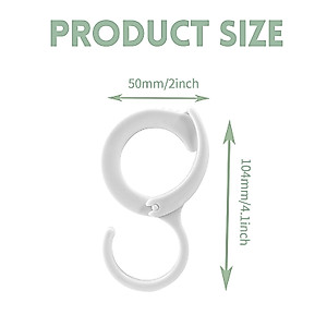 Moicstiy 6 Pcs White Hanging Hooks Multi-Purpose Hanging Hooks Hangers S Hooks for Hanging Table Edge Hook Windproof Hook Clips Hook for Home Wardrobe Office Exhibition