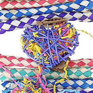Bonka Bird Toys 1730 Foraging Heart Forage Shredding Natural Parrot Quaker Parrotlet Cockatoo Finch