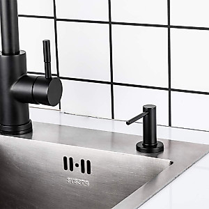 Matte Black Kitchen Sink Soap Dispenser GAPPO Countertop Pump Hand Lotion Built in Bottle Upgrade Stainless Steel Screw