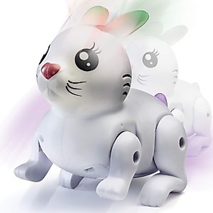 Prextex Easter Bunny with Lights, Sound and Movement Battery-Operated Easter Toy Great Easter Gift and Easter Accessory for Easter Basket Arrangement