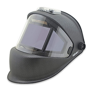 TGR Panoramic 180 View Solar Powered Auto Darkening Welding Helmet - True Color (MATTE CARBON FIBER)