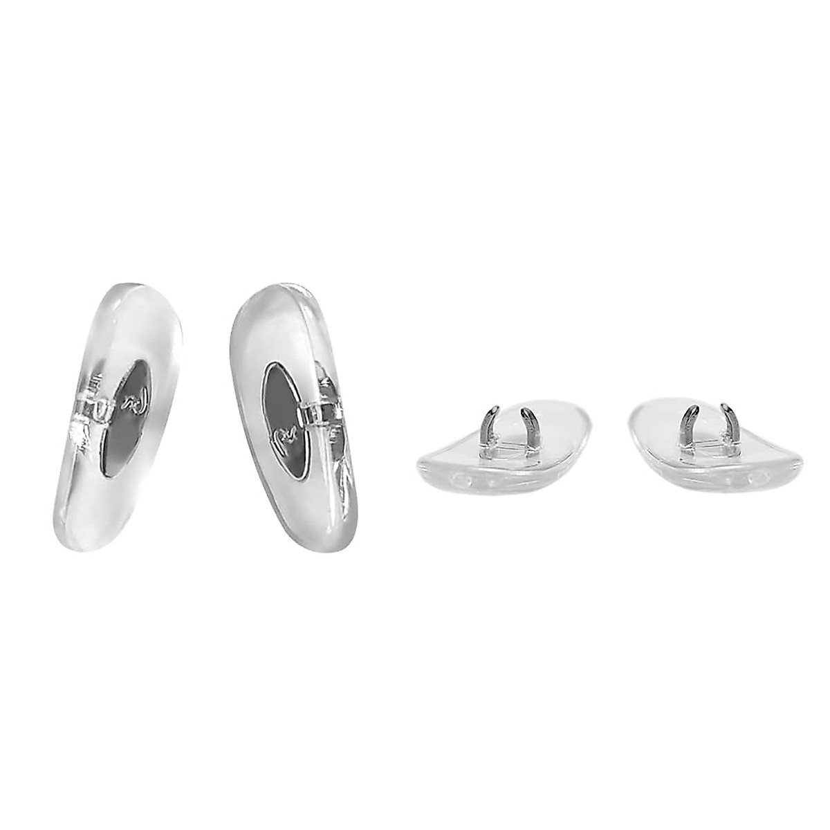 HiCycle2 16mm Clip-on Replacement 2PCS Nose Pads for RayBAN Aviator RB3025 3447 Sunglasses Repair Kits，Clear