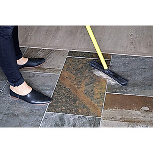 FURemover Pet Hair Removal Broom and Lint Brush Combo with Squeegee and Telescoping Handle That Extends from 3-5', Lint Brush Colors May Vary