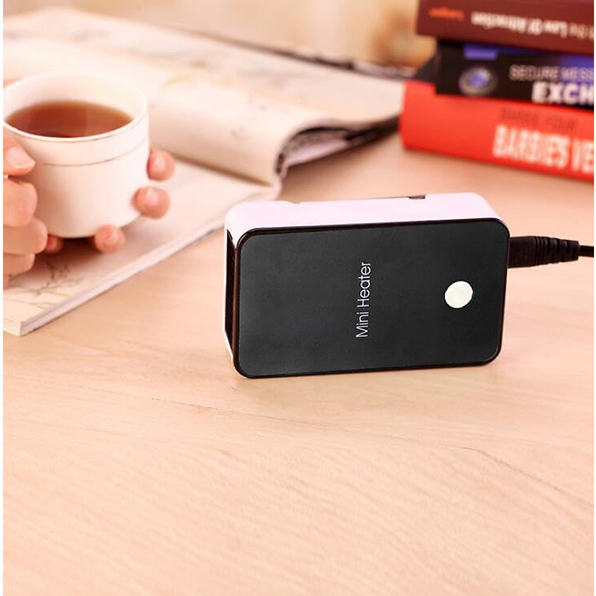 YOUCIDI Safety Energy-saving Heater Mini Portable Room Office Desktop Electric Fan Heater Air Warmer Black