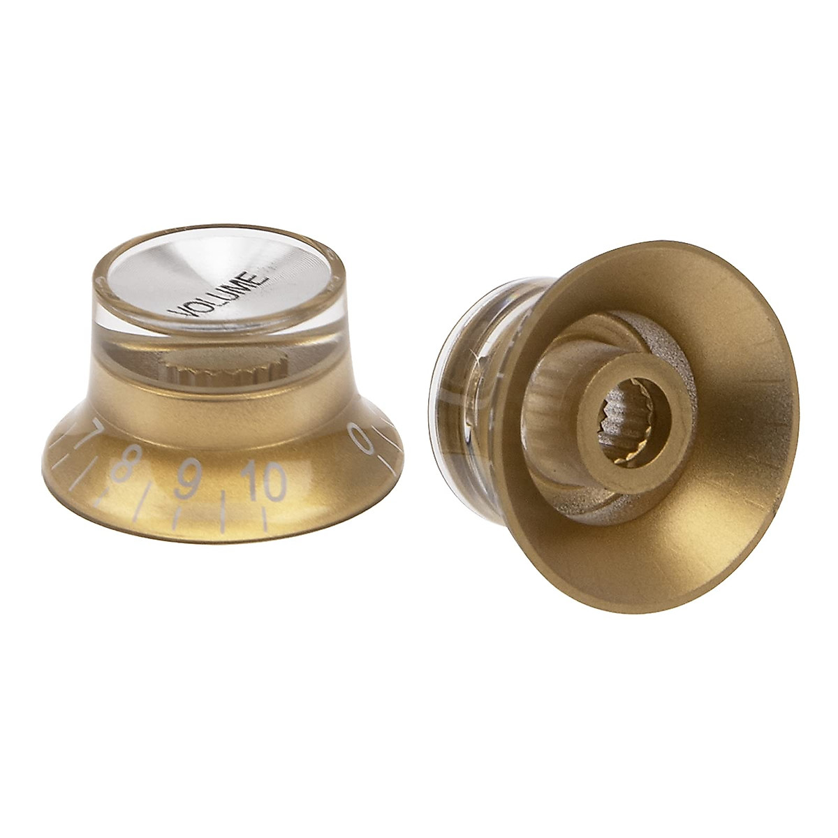 Yootones 6Pcs Speed Control Knobs Plastic Top Hat Style Knobs Compatible with Les Paul Electric Guitar Replacement (Gold)