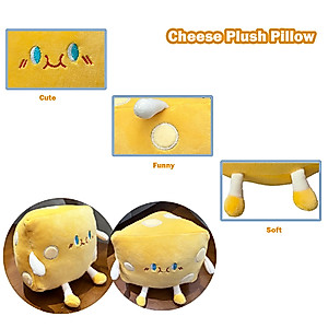 Goylmc Cheese Stuffed Toys - Food Bread Plush Pillow - Home Decoration Christmas Birthday Gift for Kids Boys Girls (Small)