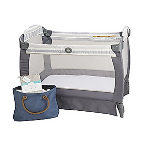 PUREgrace Playard Mattress Sheet and Protector in one -Made with Skin Friendly Tencel, Waterproof Cover Protects and Fits Pack N Play, Mini Portable Crib Mattresses, or Co-Sleepers