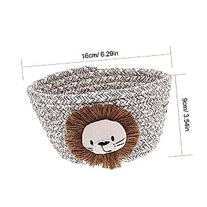 STOBAZA Basket Woven Baby Basket Baby Baskets for Storage Nursery Baskets Storage Desktop Basket Small Storage Basket To Weave Woven Basket Small Basket Storage Box Fabric Baskets