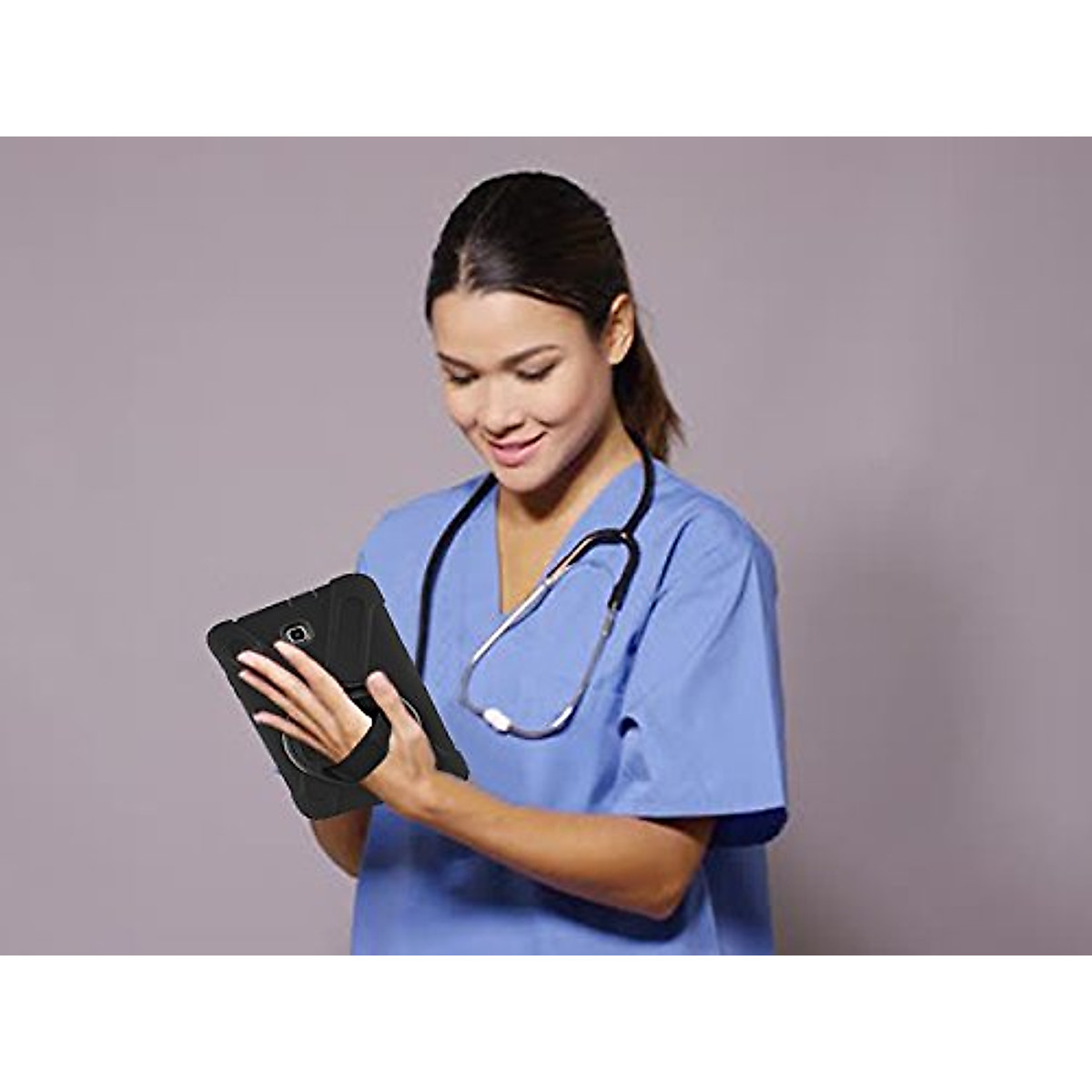 Galaxy Tab A 10.1 P580 2016 Case, KIQ Shockproof Heavy Duty Military Full-Body Protection Kickstand Screen Protector for Samsung Galaxy A 10.1 with S-Pen 2016 SM-P580 & SM-P585 (Shield Black)