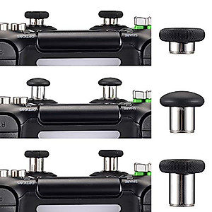 eXtremeRate Magnetic Metal Bullet Buttons Dpads for PS4 Controller, Aluminium Thumbstick Joystick Adustable Height, Replacement Parts for PS4 Slim Pro Controllers (31 in 1)