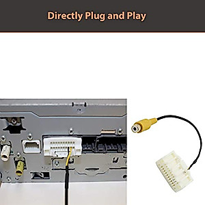 RED WOLF Backup Camera Wiring Harness to Factory Radio for Jeep 2007-2019, Dodge RAM 2007-2012, Chrysler 2007-2016 Reverse Rear View Camera Input Cable Plug RCA to OEM Stereo Display Adapter