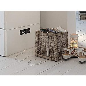 AFI Hamilton Murphy Bed Chest with Charging Station, Queen, White