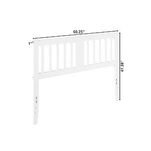 AFI Tahoe Queen Headboard with USB Turbo Charger in White