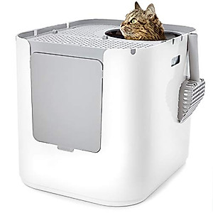 Modkat XL Litter Box, Top or Front-Entry Configurable, Includes Scoop and Liners - Black