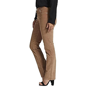 JAG Jeans Women's Ruby Mid Rise Straight Leg Pants, Beige, 14
