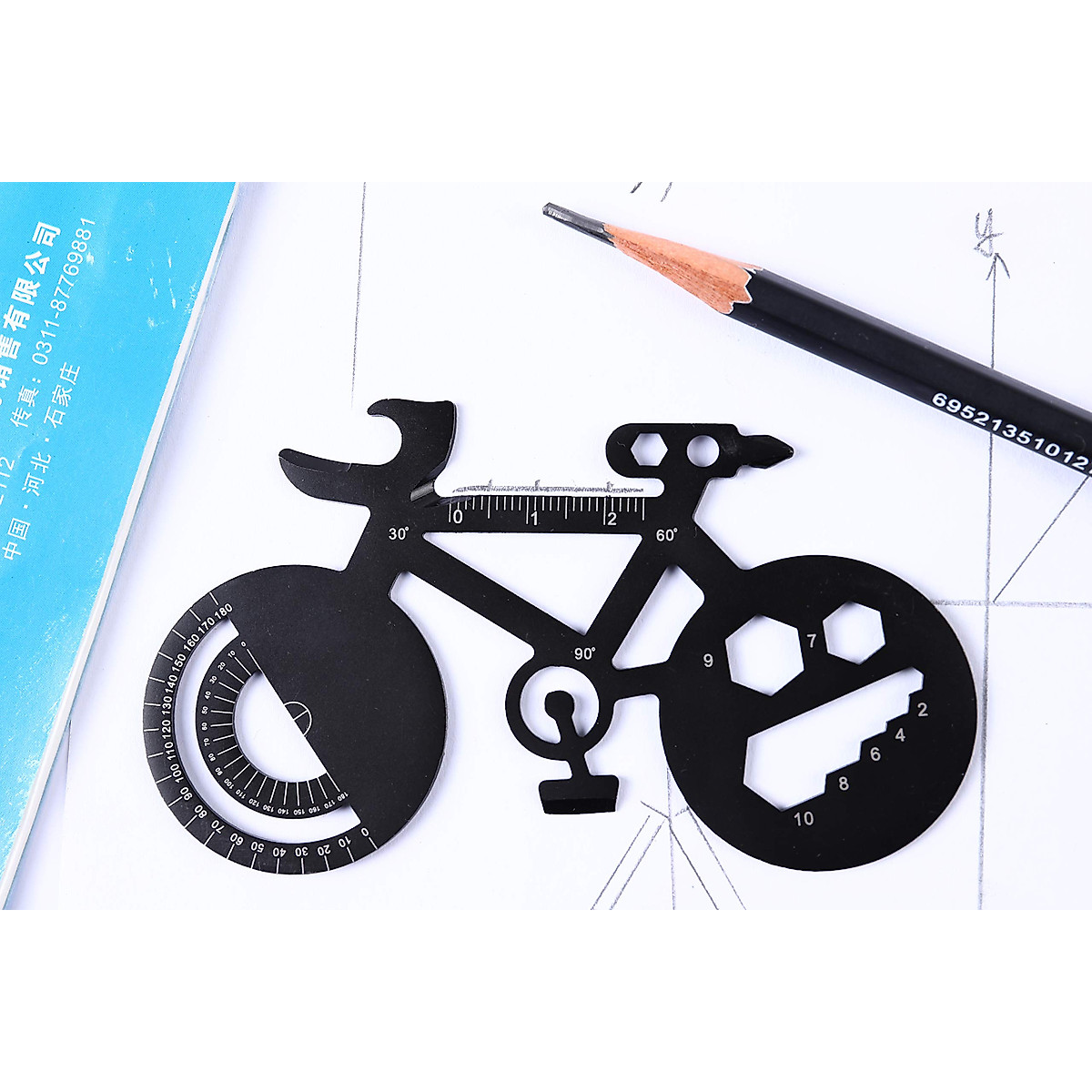 16 in 1 Credit Card Multi Tool Set Unique Gifts for Men who Have Everything - Best for Hiking, Kayaking, Camping.