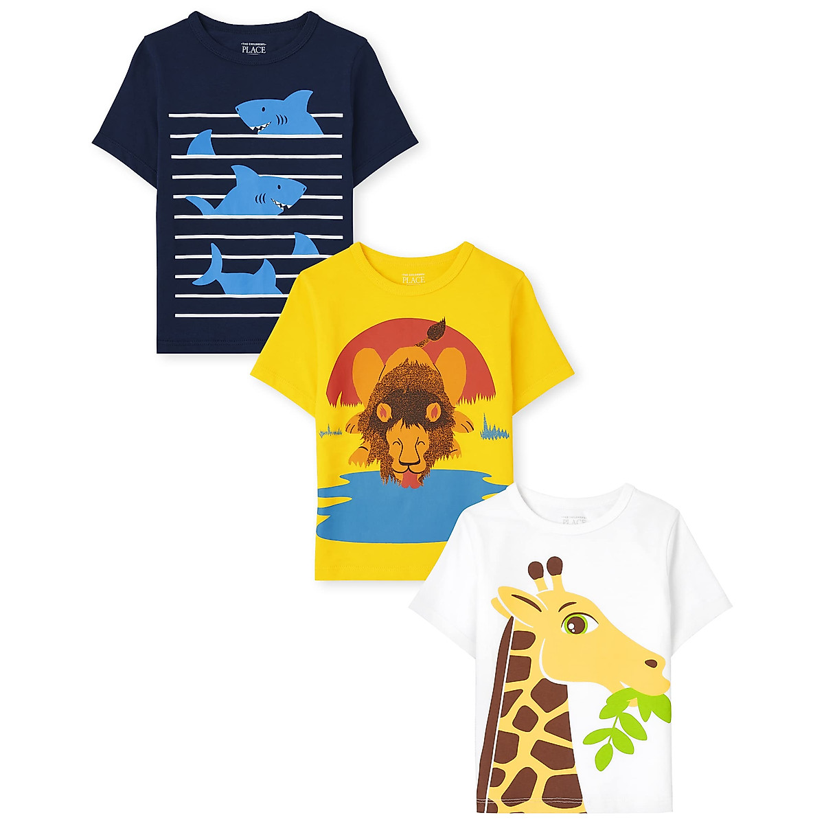 The Children's Place Baby Boys and Toddler Boys Short Sleeve Graphic T- Shirt 3-Pack