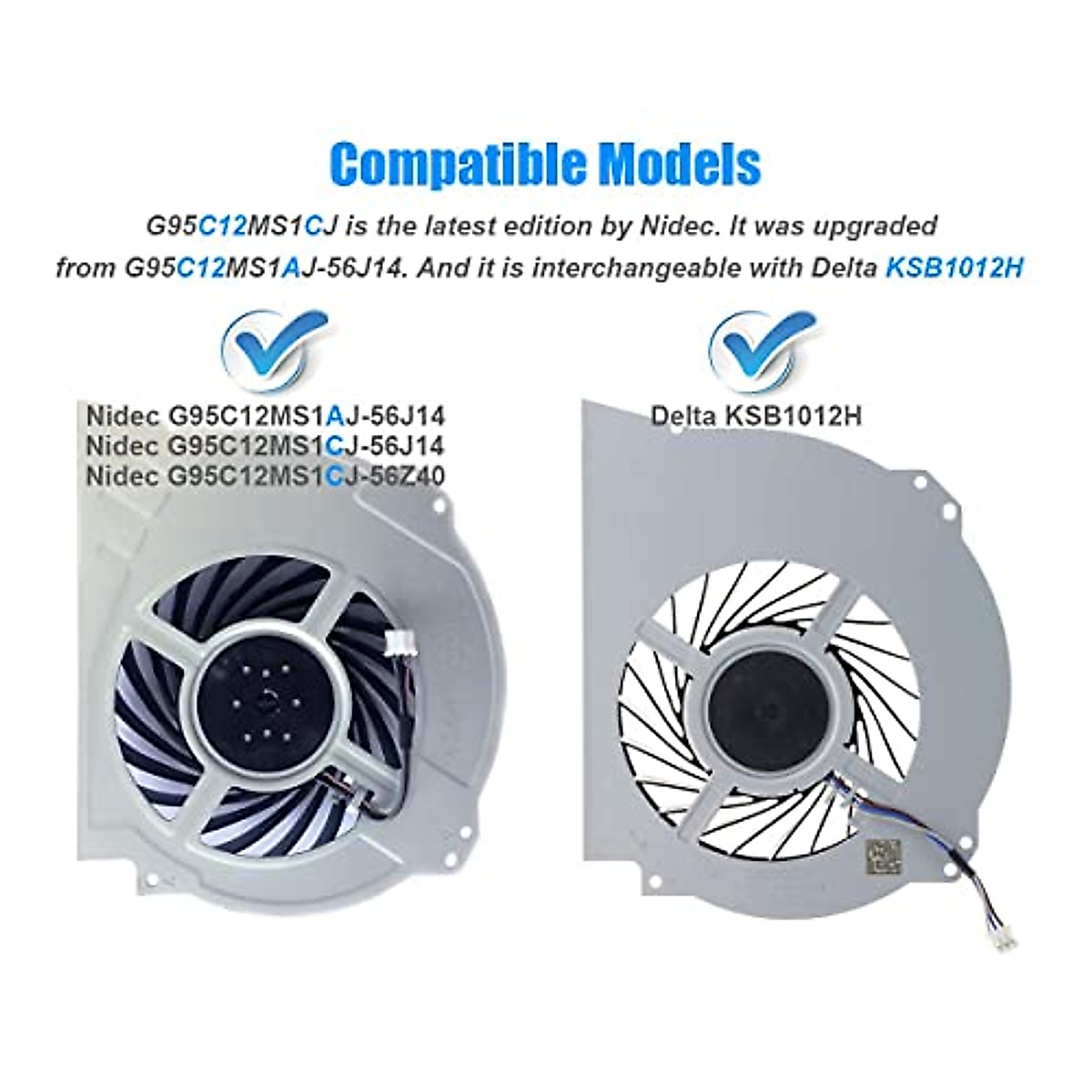 ElecGear Replacement Internal Cooling Fan for PS4 Pro CUH-7xxx – CPU Heatsink Cooler, Arctic MX-2 Thermal Compound Paste, TR8 Torx Security, PH0 Screwdriver Repair Tool Kit for PlayStation 4 Pro