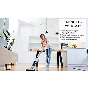 Personalized Front Door Mats Outdoor - Made in USA, Coir Welcome Mats with Vinyl Backing for Home Entrance, Custom Gift for Dad from Daughter, Son, Low Profile (22" x 36" Green Double Bordered)