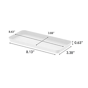 YAMAZAKI home Tower Amenity Tray L White, Flat