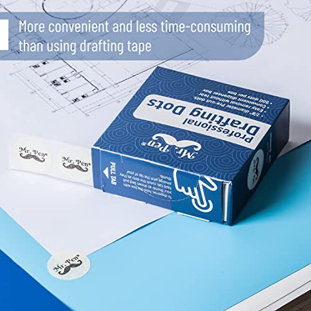 Mr. Pen- Professional Drafting Dots, 500 Pieces Drafting Dots, Art Tape, Tape Dots, Artist Masking Tape, Drafting Supplies, Architectural Dots Tape, Stationary Tape, Tape for Art and Drawing Paper