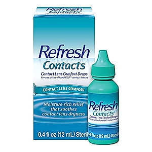 Refresh Contacts, Eye Drops, Contact Lens Comfort,Blue 0.4 Fl Oz Sterile