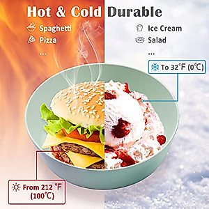 HM-tech 6pcs Bamboo Kids Bowls (20 fl oz) for Baby Feeding, Toddler Bowls, Tableware for Baby Toddler Kids Bamboo Toddler Dishes & Dinnerware Sets