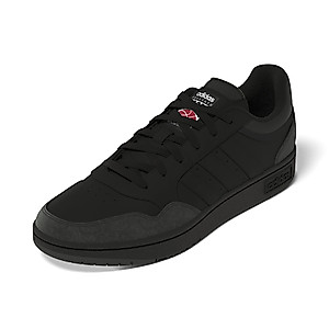 adidas mens Hoops 3.0 Low Sneaker, Black/Black/Carbon, 9 US