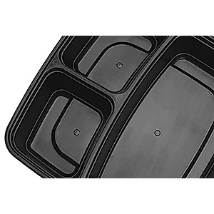 T TIYA Dishwasher Safe - Leak-Proof for Restaurants & Meal Prep - 48 oz Bulk 150 Pack with Lids - BPA-Free