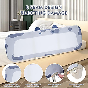 YGLOLRAME Bed Rail for Toddlers - Foldable Baby Crib Rail Guard Adjustable Height Kids Bed Safety Rails for Travelling Hotel, Queen, King, Full Size, Twin Bed (48 Inch)