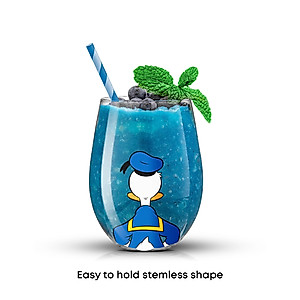 JoyJolt Disney Mickey Mouse Squad Collection Tumblers. 15oz Stemless Wine Glasses Set of 4 Stemless Drinking Glasses. Disney Gifts Stuff, Disney Wine Glass Mickey Mouse Cup Set