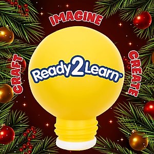 READY 2 LEARN- Create Your Own Sequin Ornaments - Set of 6 - Christmas Crafts for Kids - Christmas Tree Decorations - All Materials Included, Green,Red,Silver