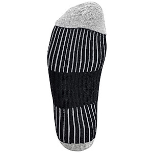 Premium Bamboo Crew Work Socks- Quarter High Moisture Wicking, Odor Eliminating Black Quarter Crew Socks for Men Size 9-12 - 3 Pair
