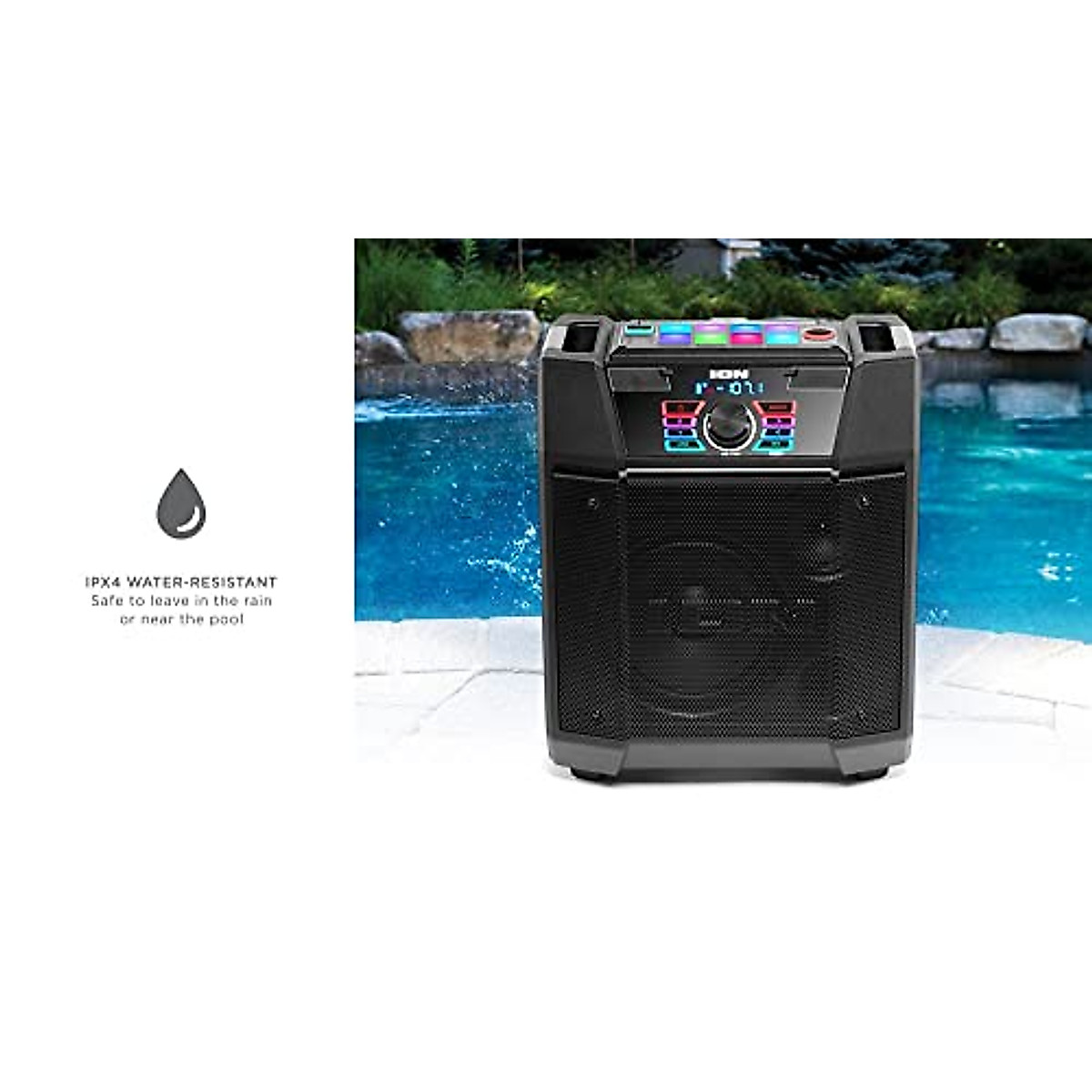 Ion Explorer FX High-Power Bluetooth Speaker with Sound Effects IPX4 Water-Resistant