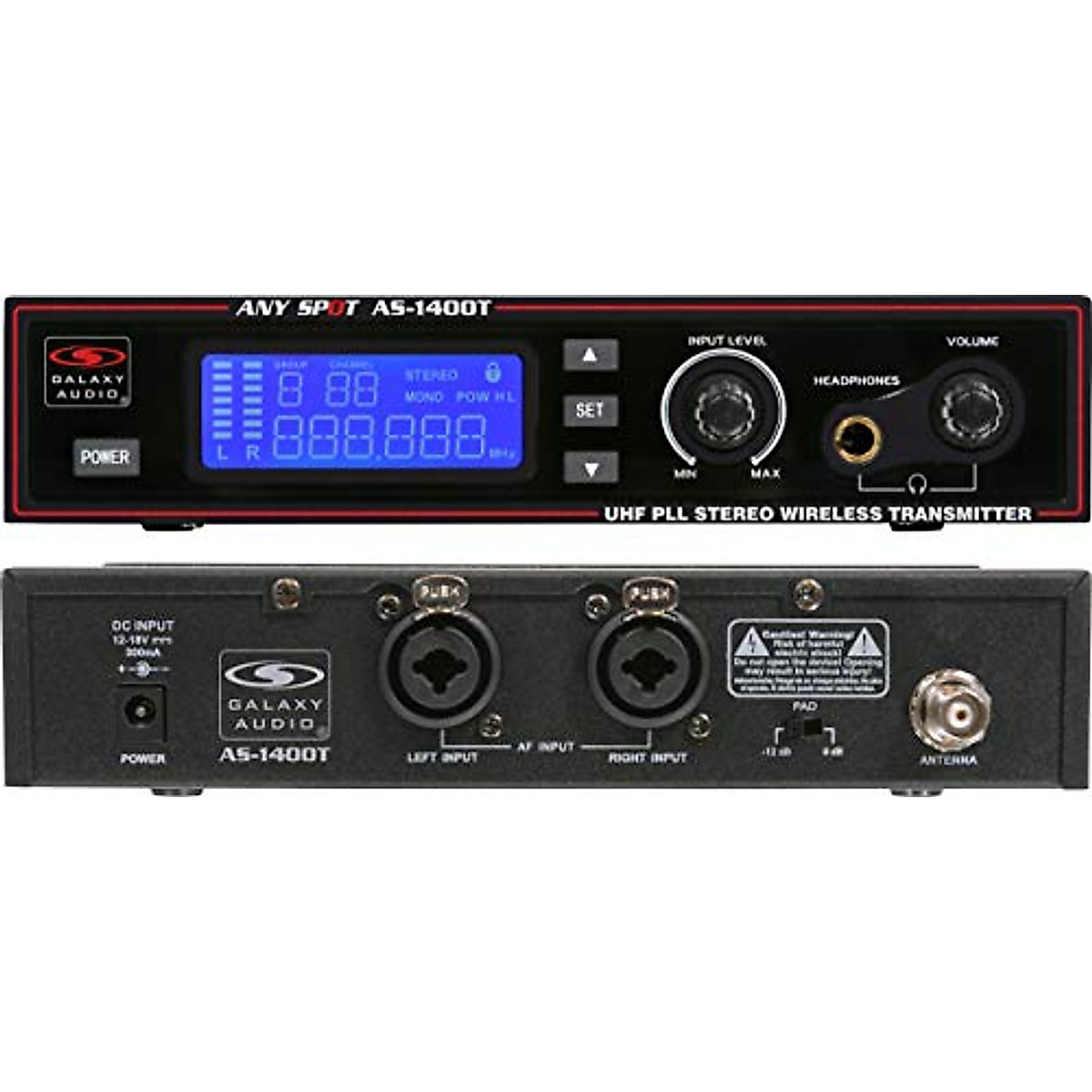 Galaxy Audio AS-1400-4 Band Pack Wireless In-Ear Personal Monitor System, Code M (516 MHz - 558 MHz)