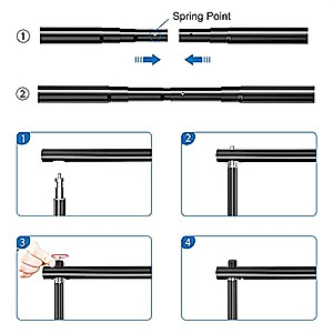 FUDESY Backdrop Stand 7x10Ft Adjustable Photography Background Support System Kit for Photo Video Studio with Carry Bag,Spring Clamps