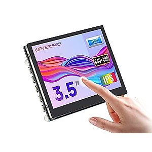 Waveshare 3.5inch HDMI LCD, Compatible with Raspberry Pi 5/4B/3B/Zero/Zero W/Zero 2W/Pico/Pico W/Pico WH, Capacitive Touch IPS LCD Display, 640×480, Audio Jack