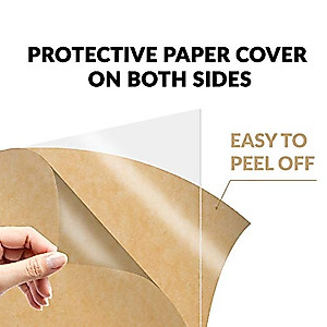 SimbaLux Acrylic Sheet Clear Plexiglass 4” x 6” 0.04” Thick (1mm) Pack of 10 Transparent Plastic Plexi Glass Board with Protective Paper for Photo Frame Replacement, DIY Display Projects, Craft